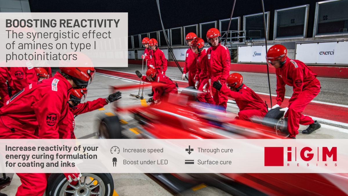 IGM RESINS : The synergistic effect of amines on type I photoinitiators